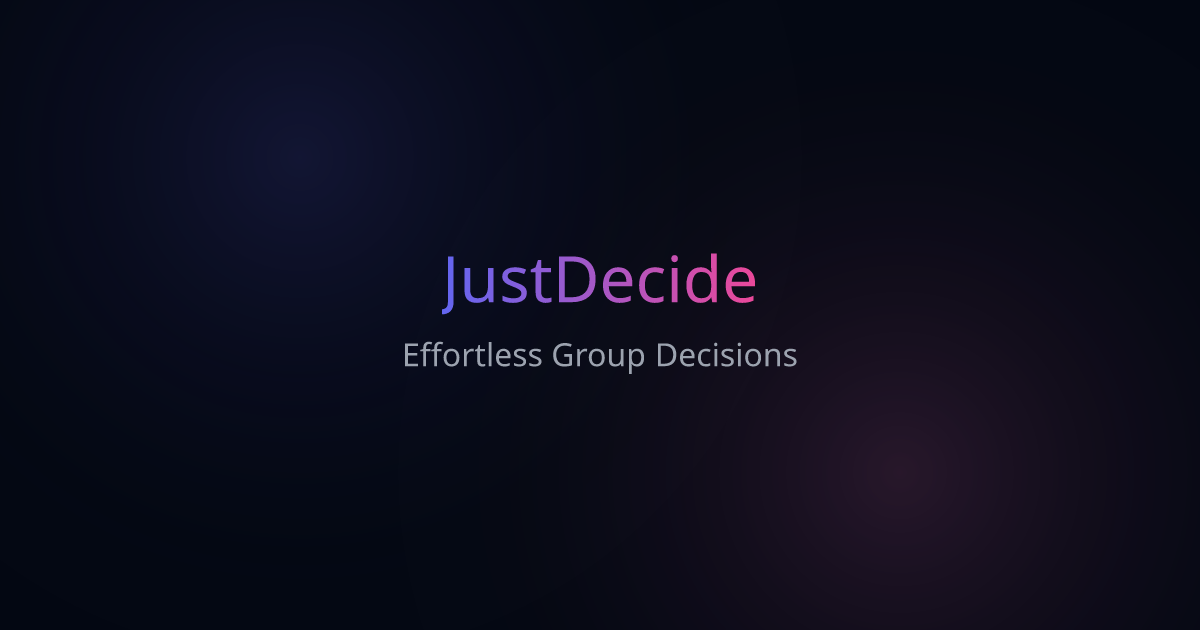 JustDecide - Effortless Group Decisions